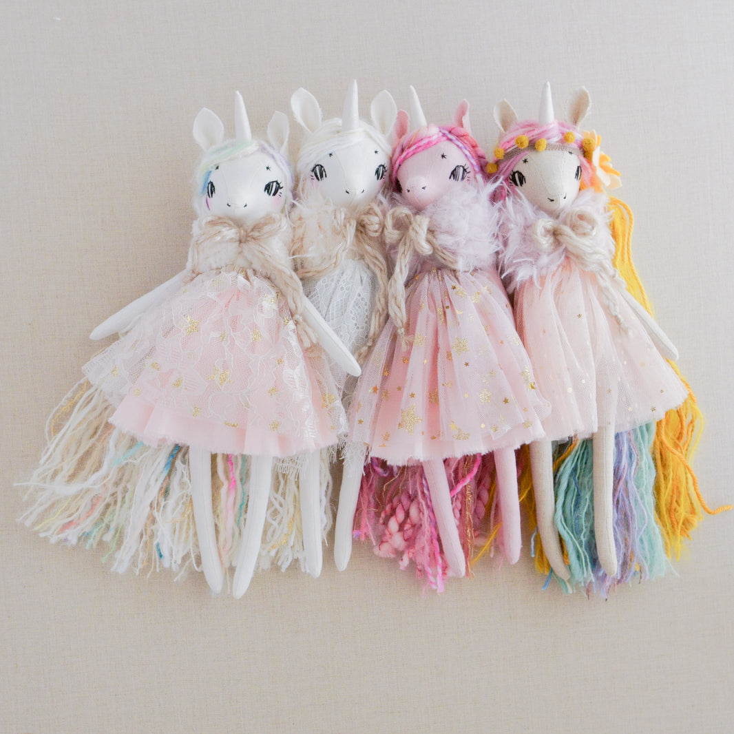 Unicorn Doll - Handmade Bespoke Unicorn Doll by Forest Creature